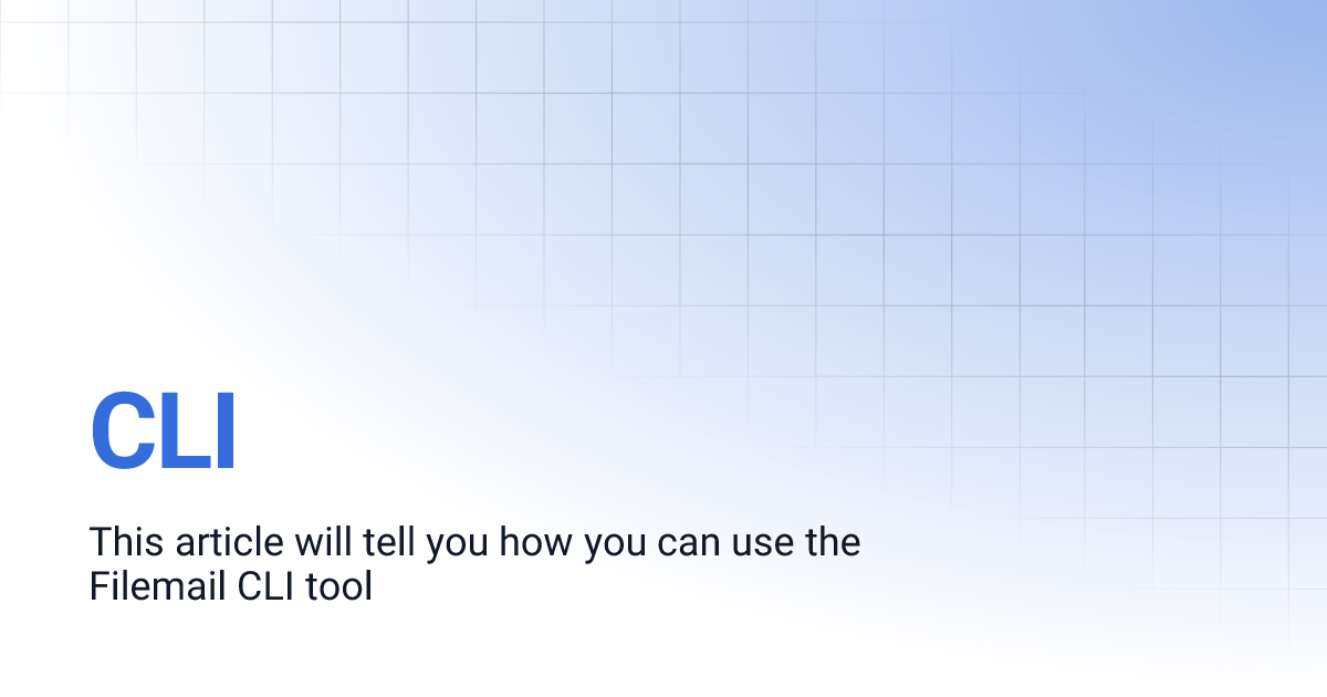Cli Filemail Api Docs